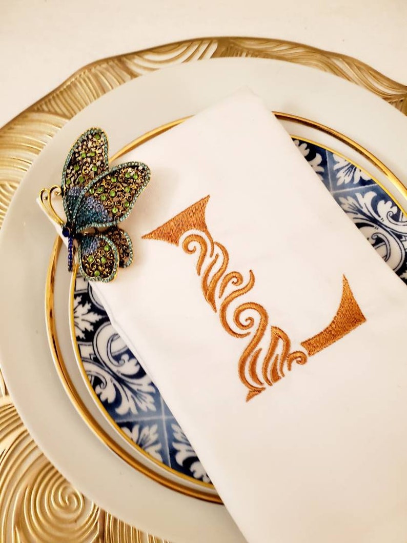 Embroidered Monogram Letter L, Embroidery Font Design File, Machine ...