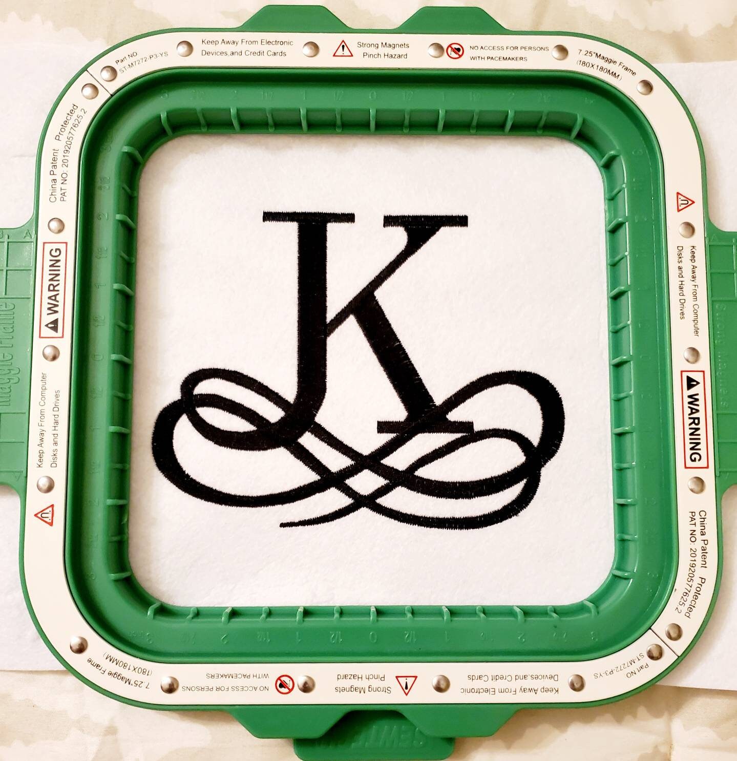 Large Machine Embroidery Letter K Design Elegant Monogram Letter K ...