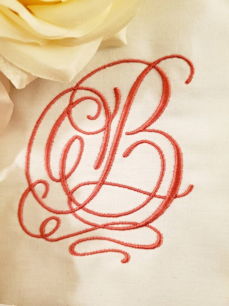 Monogram Embroidery Letter B, Elegant Embroidery Design, Embroidery ...