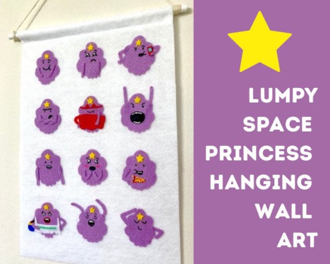The Many Moods of Lumpy Space Princess | Felt Hanging Wall Art - Etsy