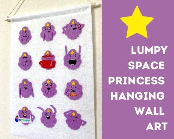 The Many Moods of Lumpy Space Princess Felt Hanging Wall Art - Etsy