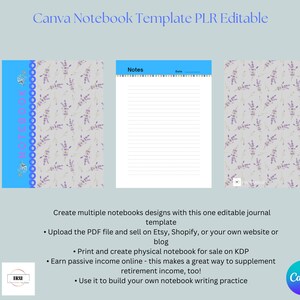 Canva Notebook Template PLR Editable, Editable Canva Notebook Template ...