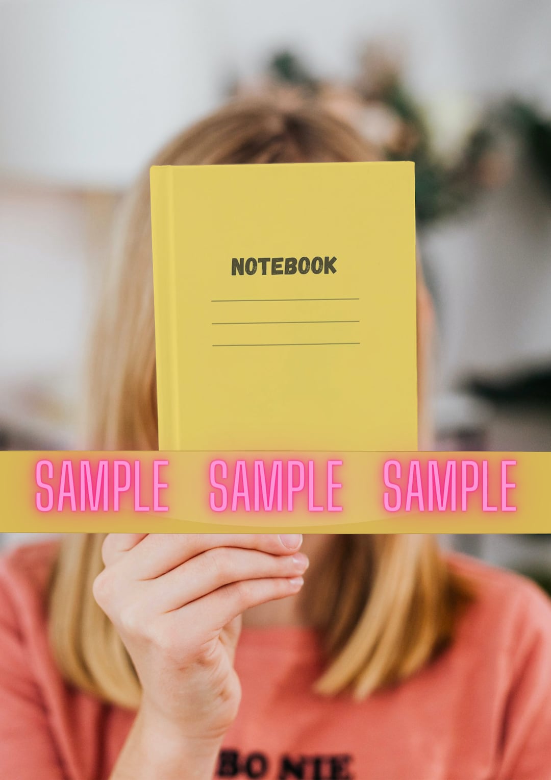 School Yellow Notebook Canva Template for Commercial and Personal Use ...