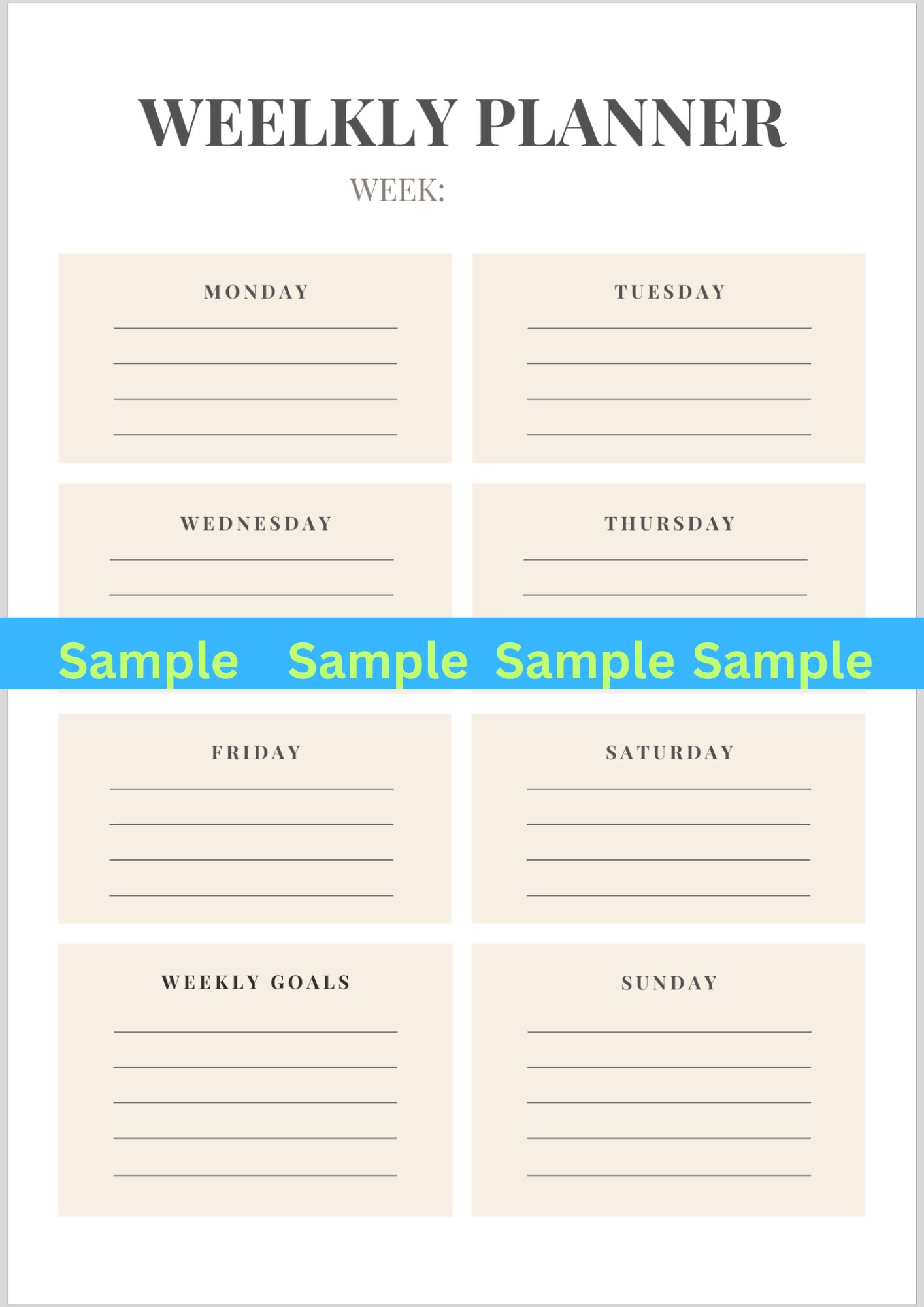 Spiral Notebook Canva Template, Journal, Notebook, Diary, Daily Weekly ...