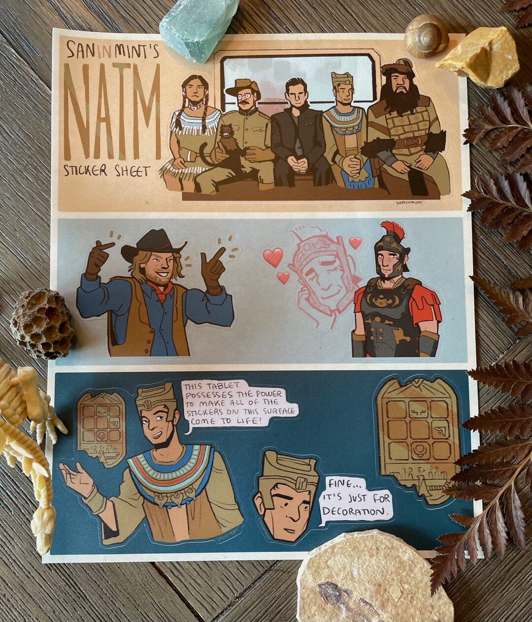 Night at the Museum Sticker Sheet Octavius Ahkmenrah NATM - Etsy
