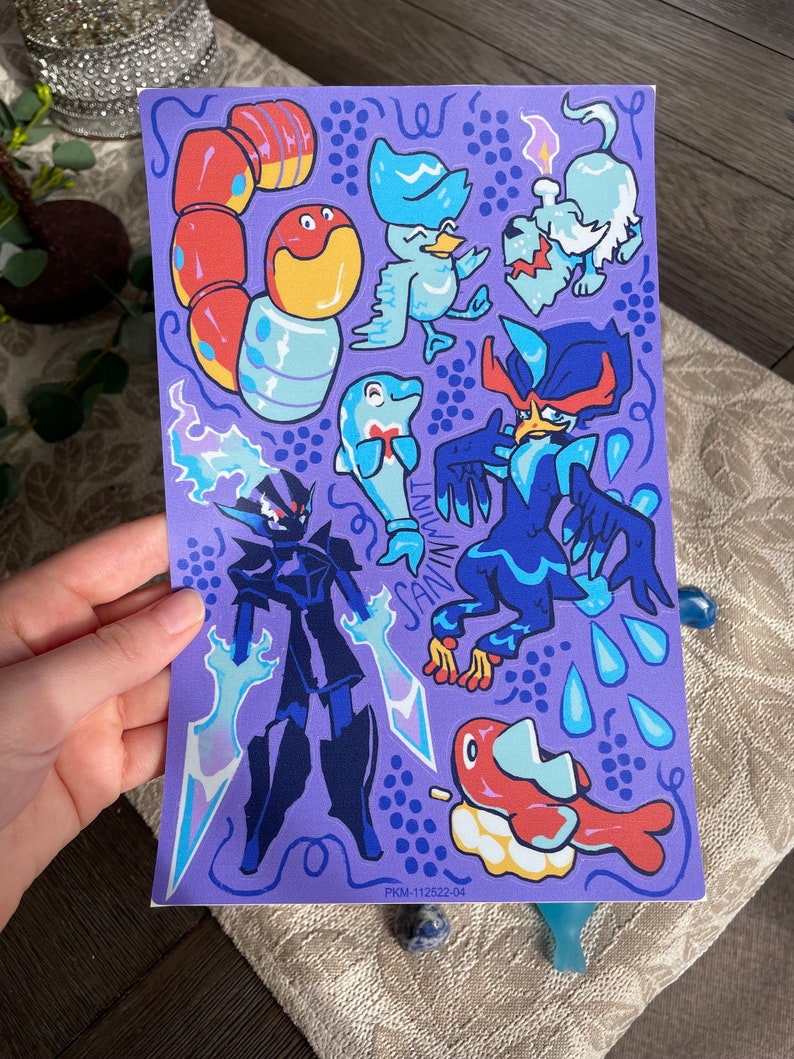 Pokemon Vinyl Stickers Quaxly Ceruledge Greavard Quaquaval - Etsy