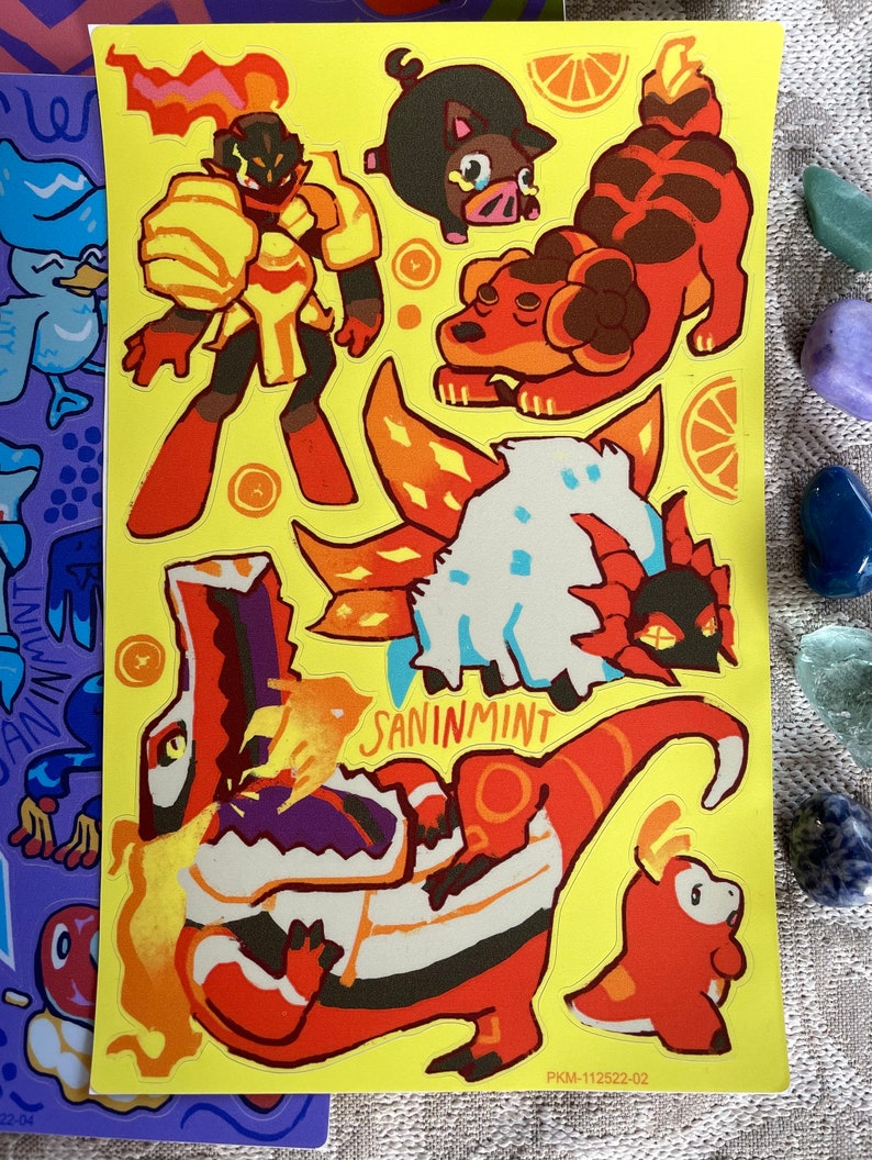 Pokemon Bundle Vinyl Stickers Sprigatito Fuecoco Ceruledge - Etsy