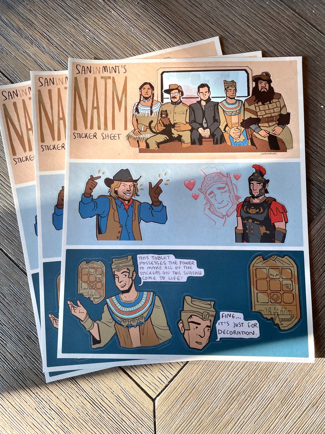 Night at the Museum Sticker Sheet Octavius Ahkmenrah NATM - Etsy