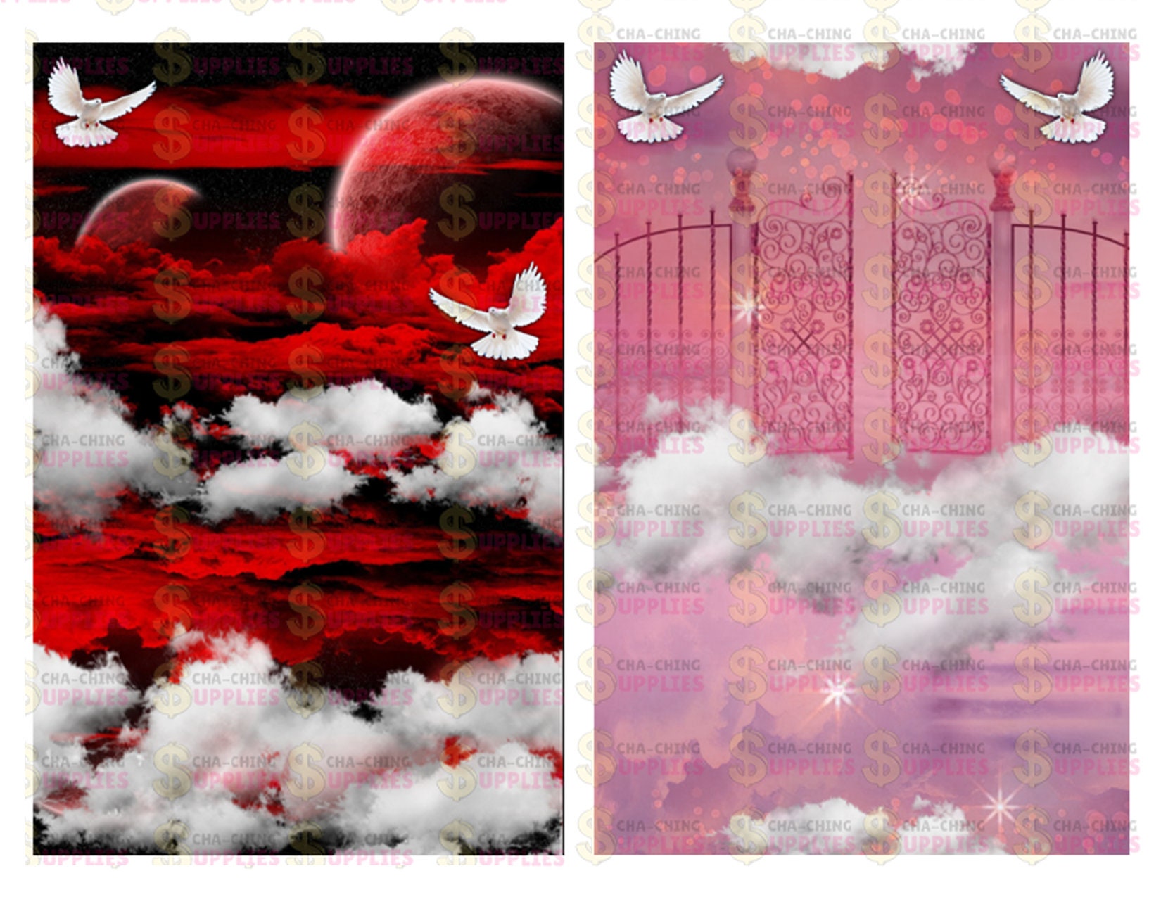 In Loving Memory Background With Clouds Doves Heaven Rest - Etsy
