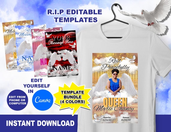 Memorial Design BUNDLE 4 Pack in Loving Memory Digital - Etsy