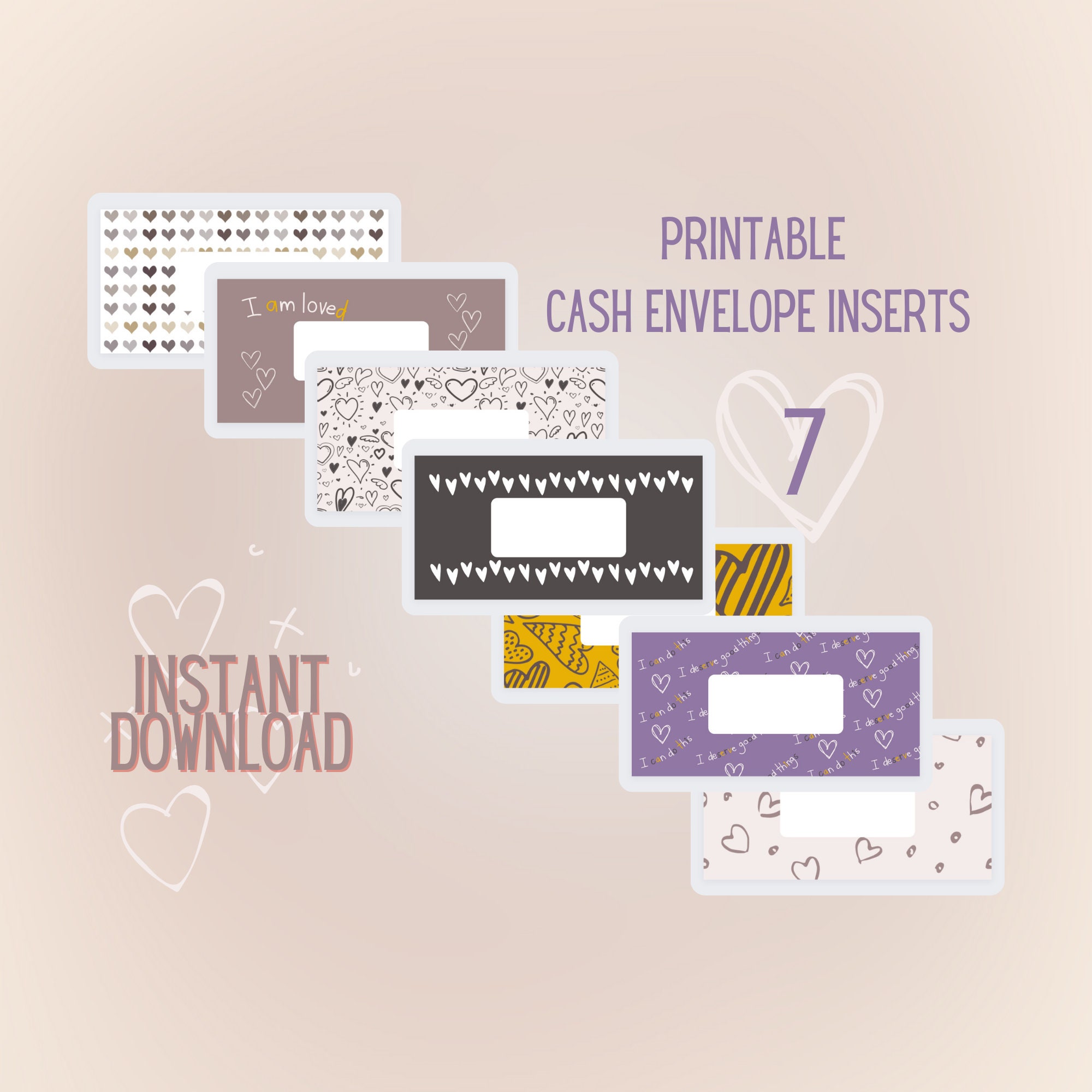 Printable Cash Envelope Inserts - Etsy