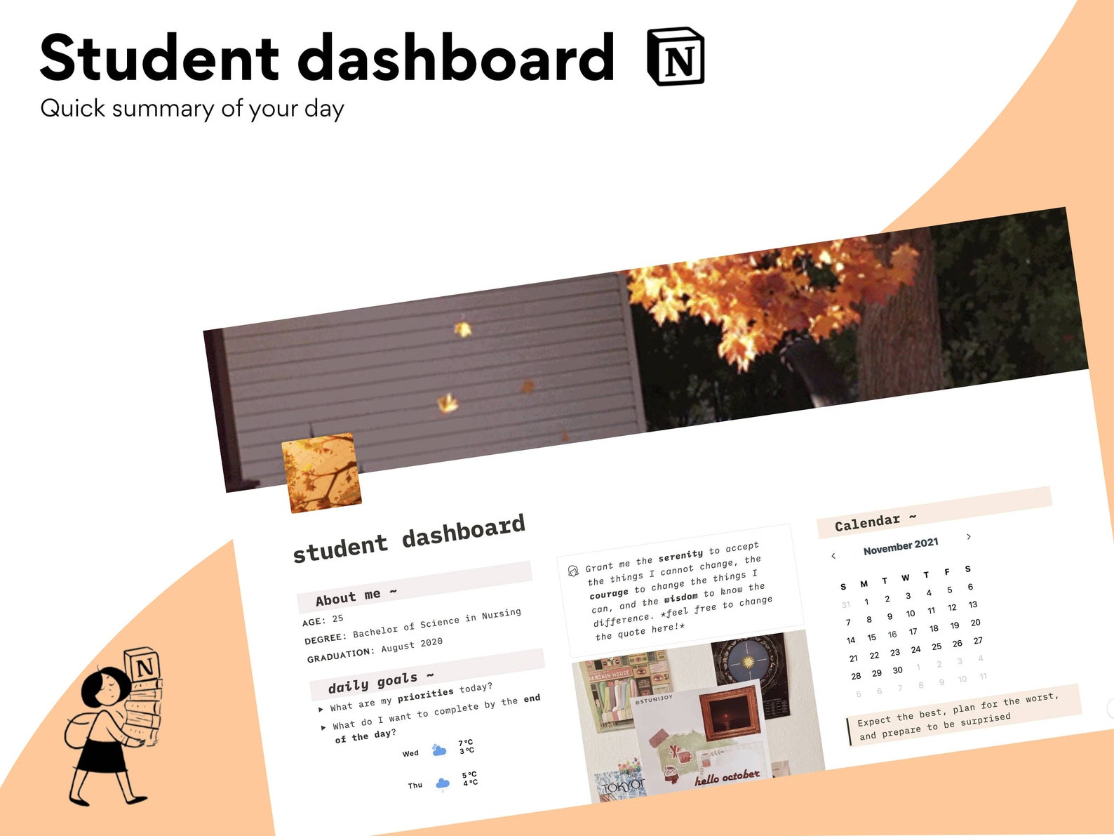 Notion Student Template Aesthetic Fall GTD Notion Template Etsy Australia Notion Student Template Aesthetic Fall GTD Notion Template Etsy Australia