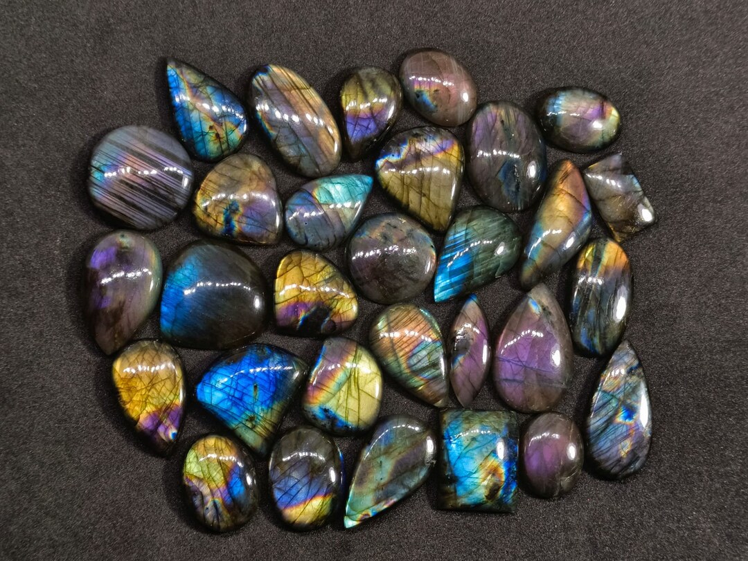 Wholesale Labradorite Gemstone Mix Shapes Labradorite Cabochons Lot ...