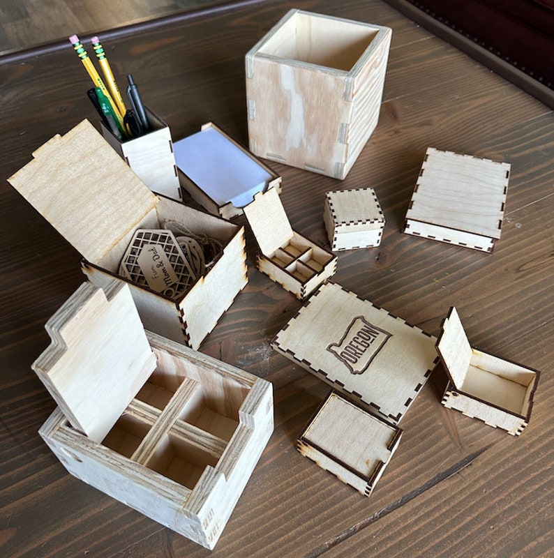 3D Box Builder svg generador de diseño dxf láser cnc cad archivos de ...