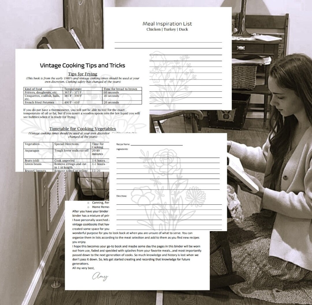 Kitchen Binder Kit - Etsy