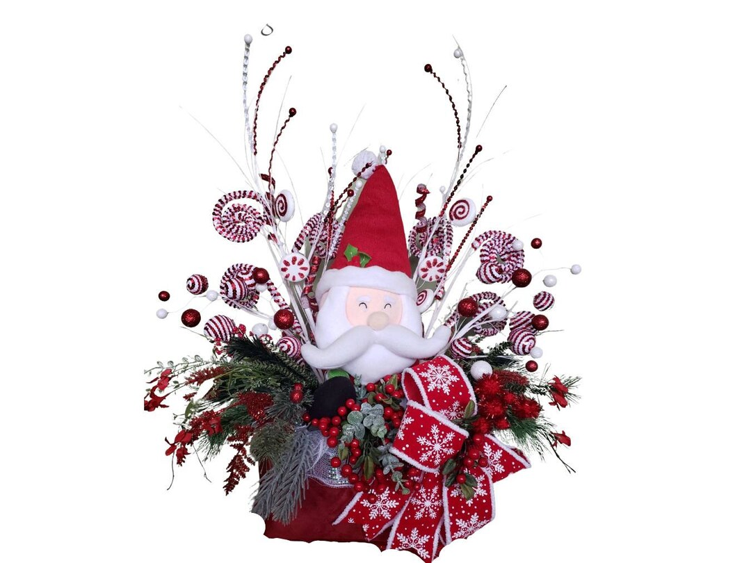 Whimsical Santa Centerpiece for Table Christmas Santa Holiday - Etsy