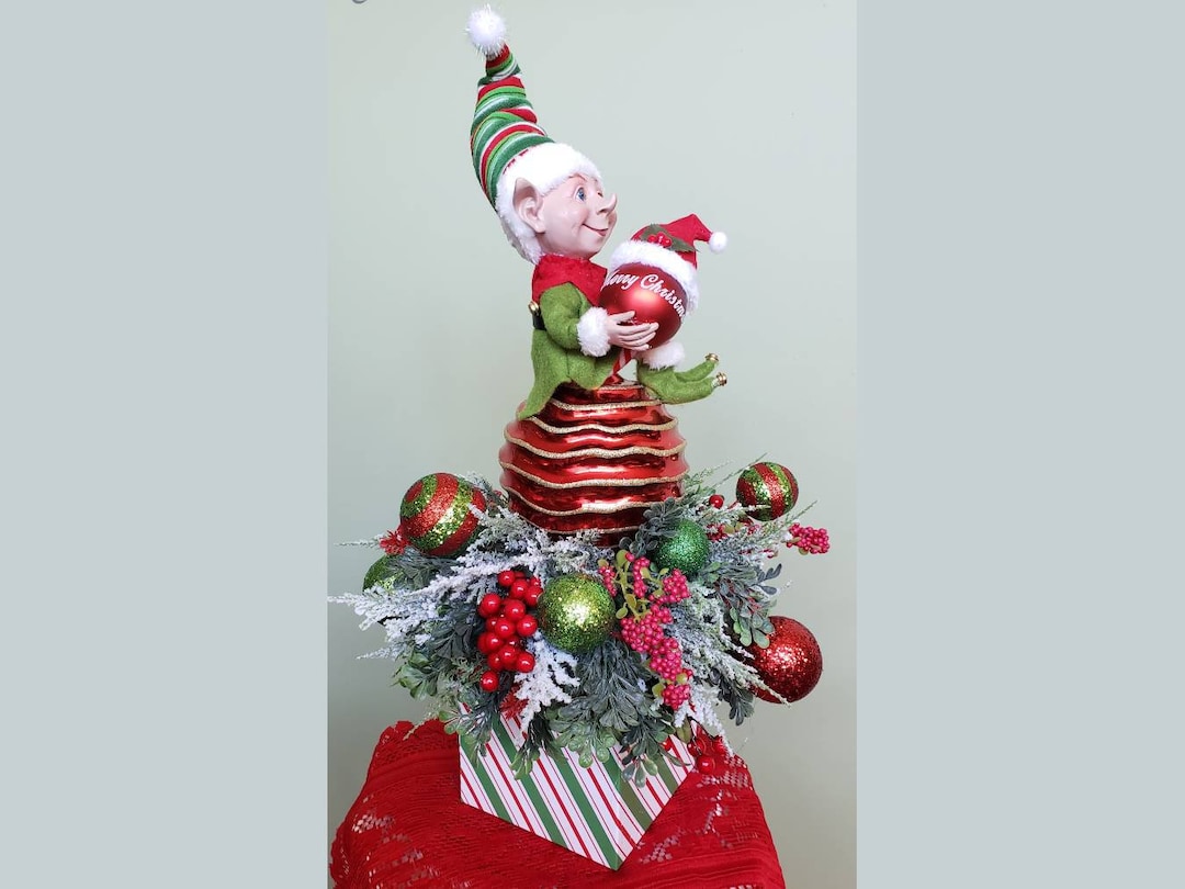 Whimsical Christmas Elf Centerpiece for Table Playful Elf - Etsy