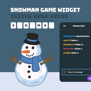 Snowman Game WIDGET for Twitch | Compatible With OBS and Streamlabs - Etsy