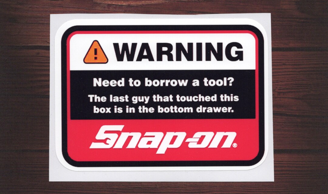 Snap on Tool Box Decal - Etsy