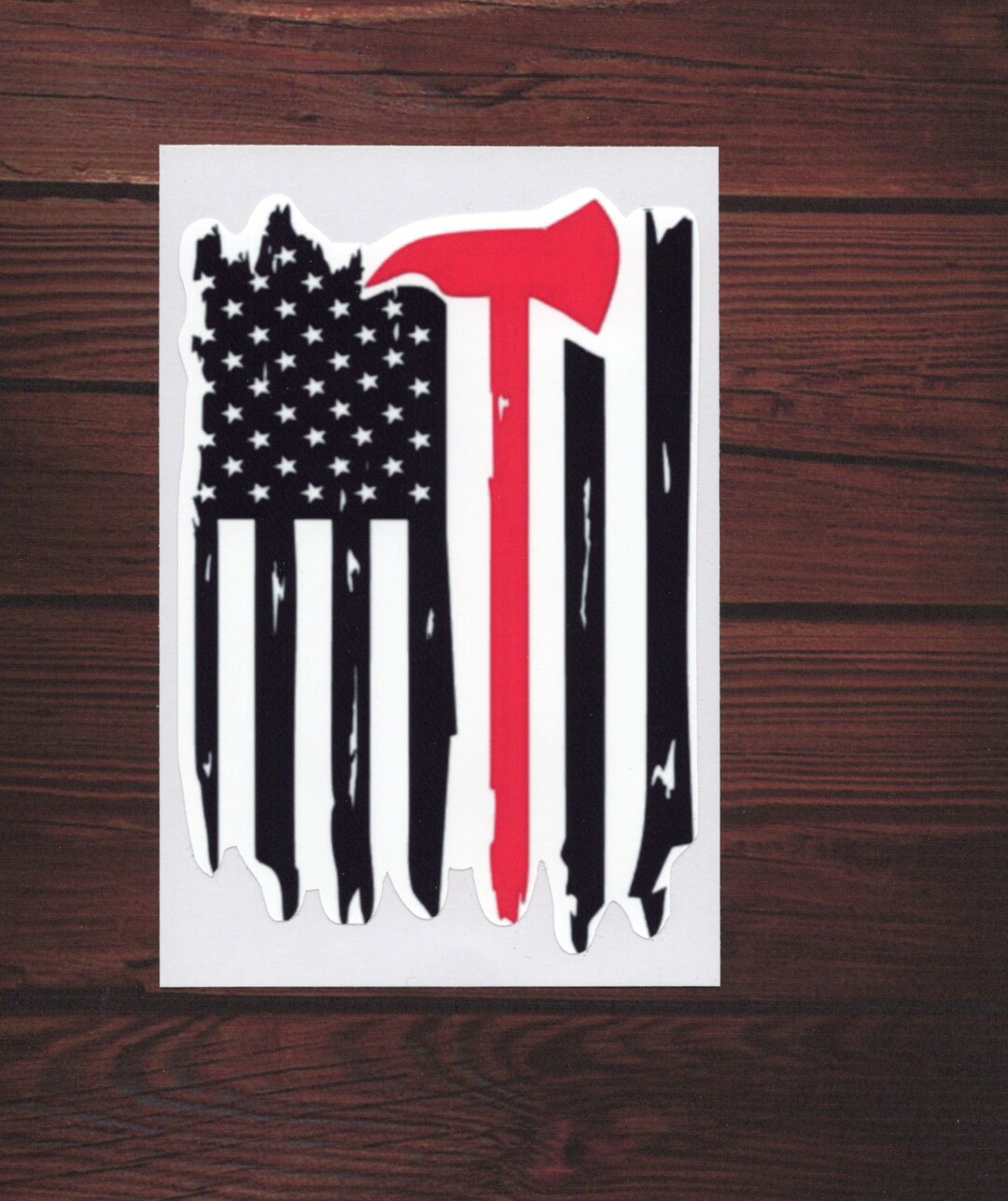 Fire Axe Flag Decal - Etsy