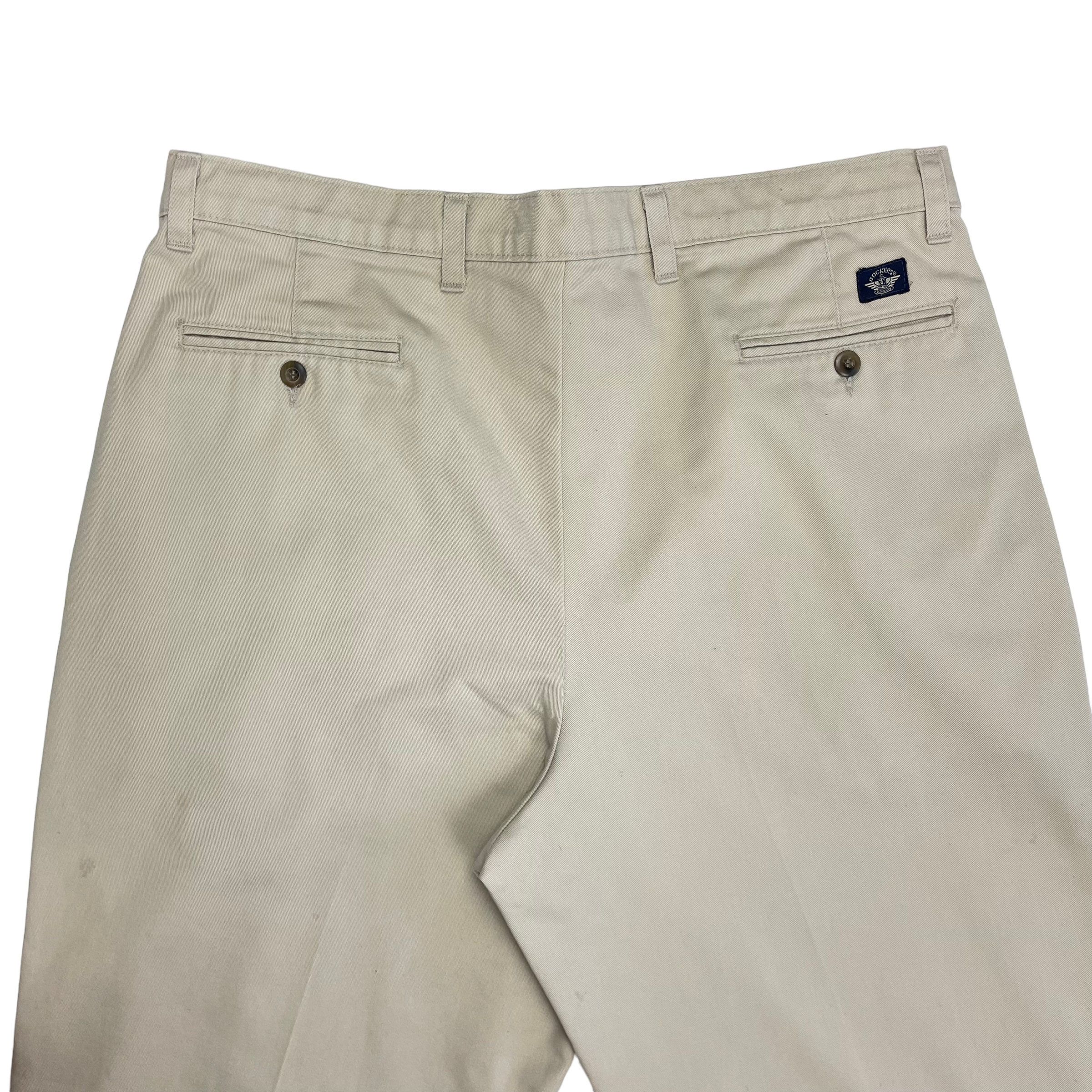 Dockers 1990's USA Made Pleated Straight Fit Work Trousers WPL423 W38 ...