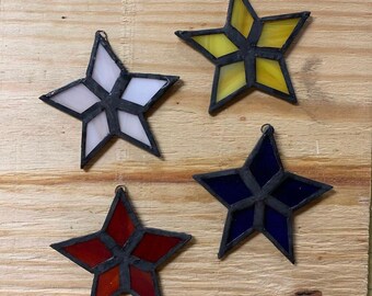 Stained Glass Star Yellow | Etsy