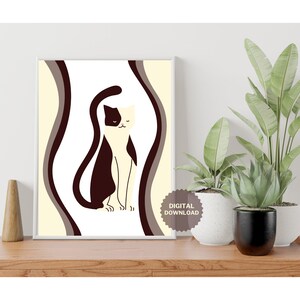 Cat Print Cat Wall Art Cat Printable Digital Download Cat - Etsy