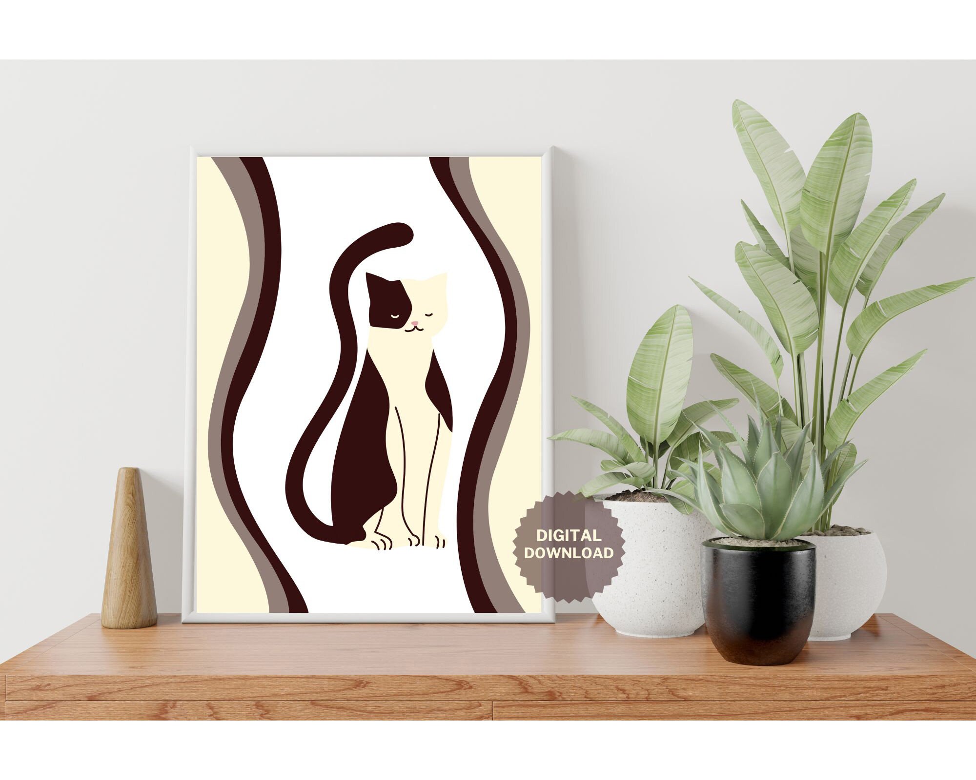 Cat Print Cat Wall Art Cat Printable Digital Download Cat - Etsy