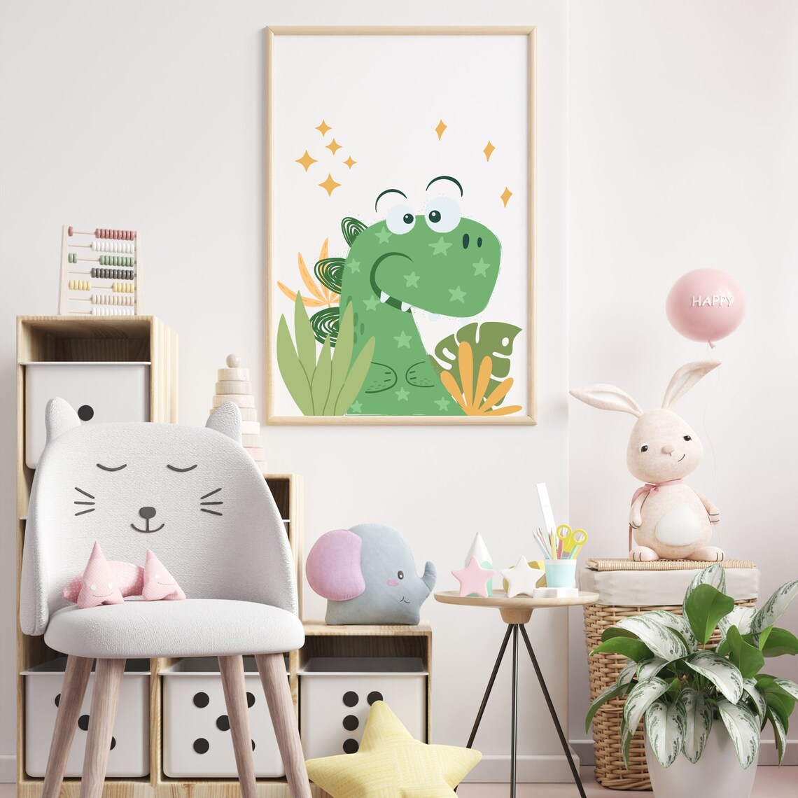 Printable Dinosaur Poster, Dino Poster, Boys Room, Cute Dinosaur, T-rex ...