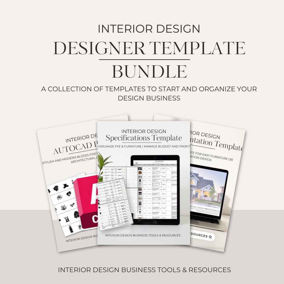 Interior Design Starter Pack | Excel Templates FFE Interior Designers ...