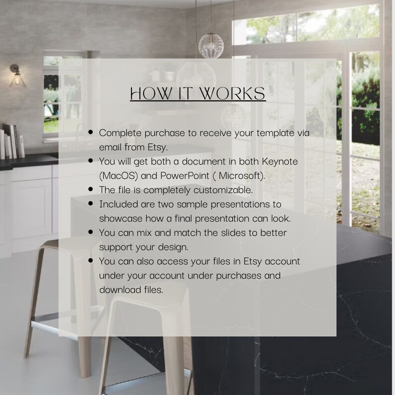 Interior Design Client Presentation Template Furniture and Specs for ...