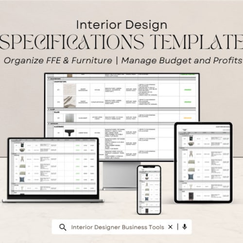 Interior Design Project Tracker Project Management Excel - Etsy