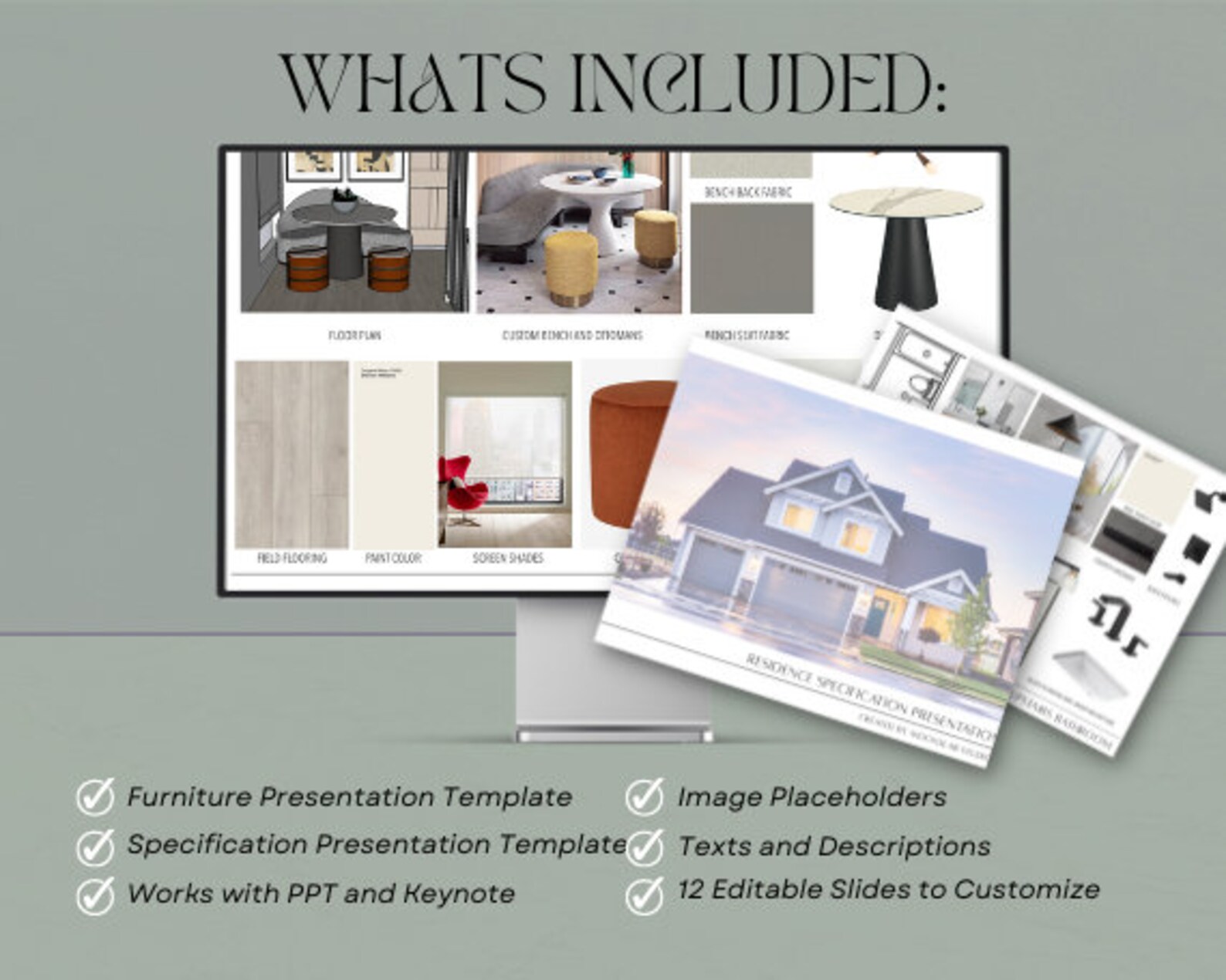 Interior Design Client Presentation Template Furniture and - Etsy
