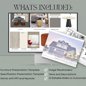 Interior Design Client Presentation Template Furniture and - Etsy