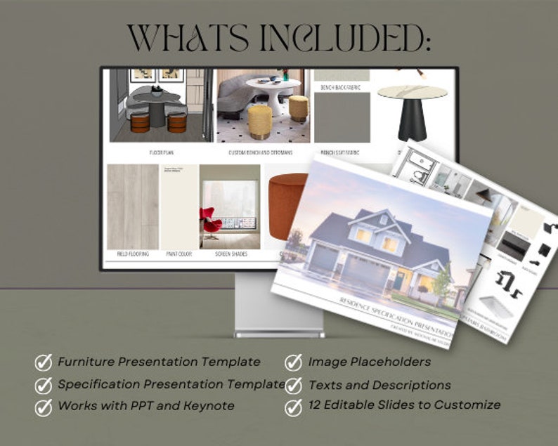 Interior Design Client Presentation Template Furniture and Specs for ...