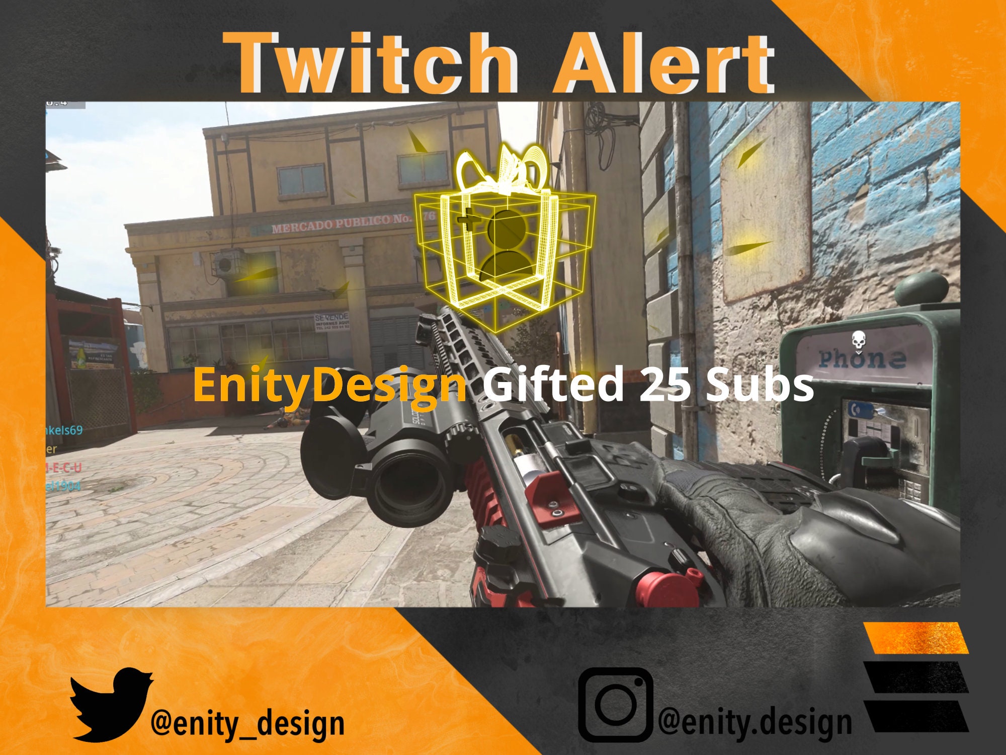 Gold Gifted Sub Twitch Alert | Animated Stream Overlay (instant ...