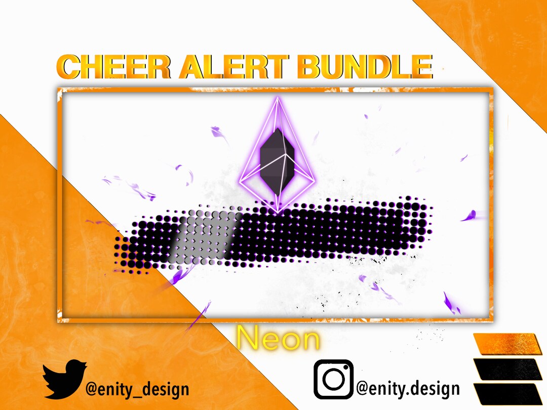 6x Animated Neon Cheer Alerts | Twitch Alert Bundle | Diamond Twitch ...
