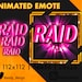 Animated Emote Pink Raid | Twitch Raid Emote | Streamer Emote | Pink ...
