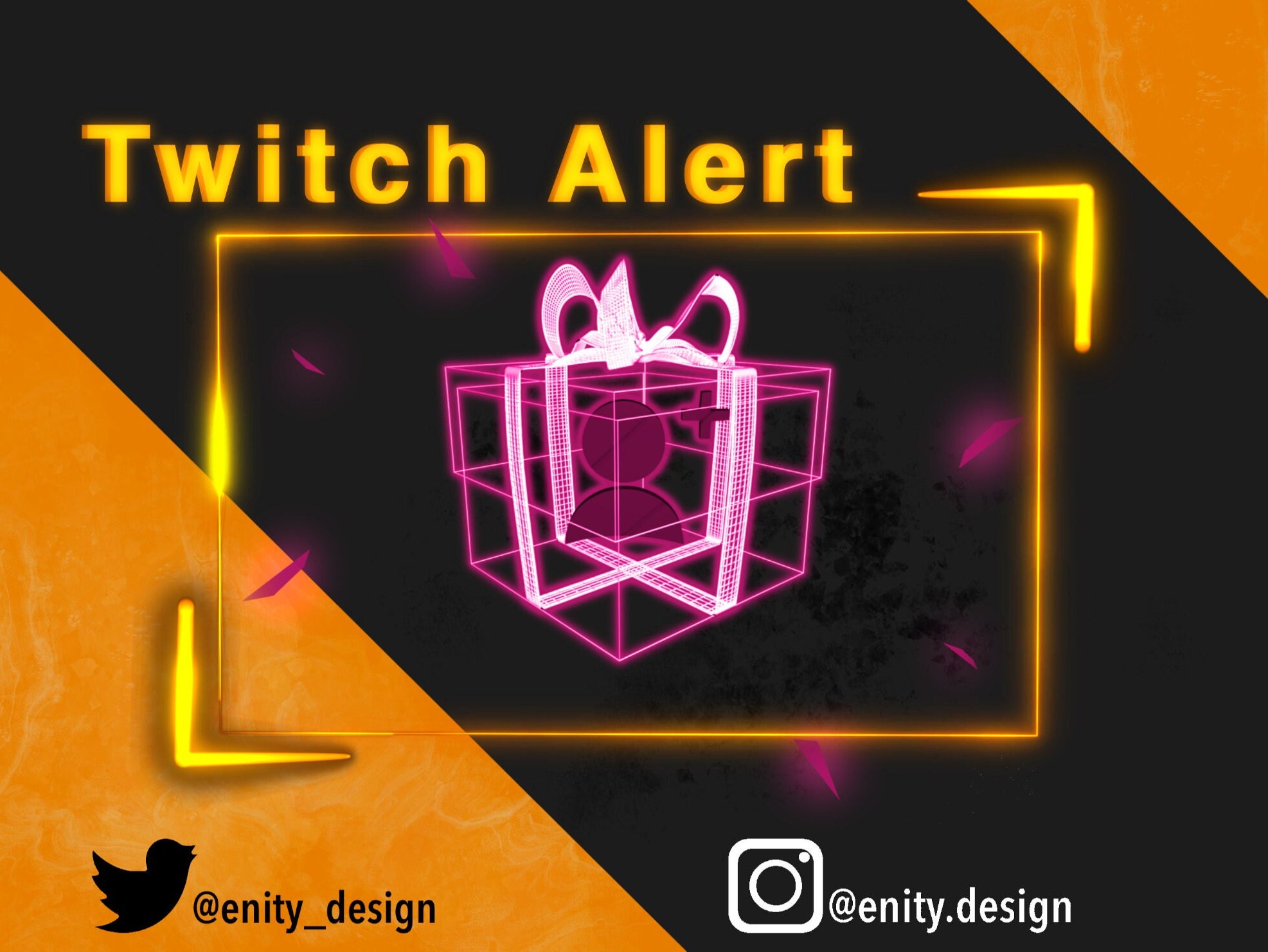 Pink Neon Gifted Sub Twitch Alert | Animated Stream Overlay (instant ...