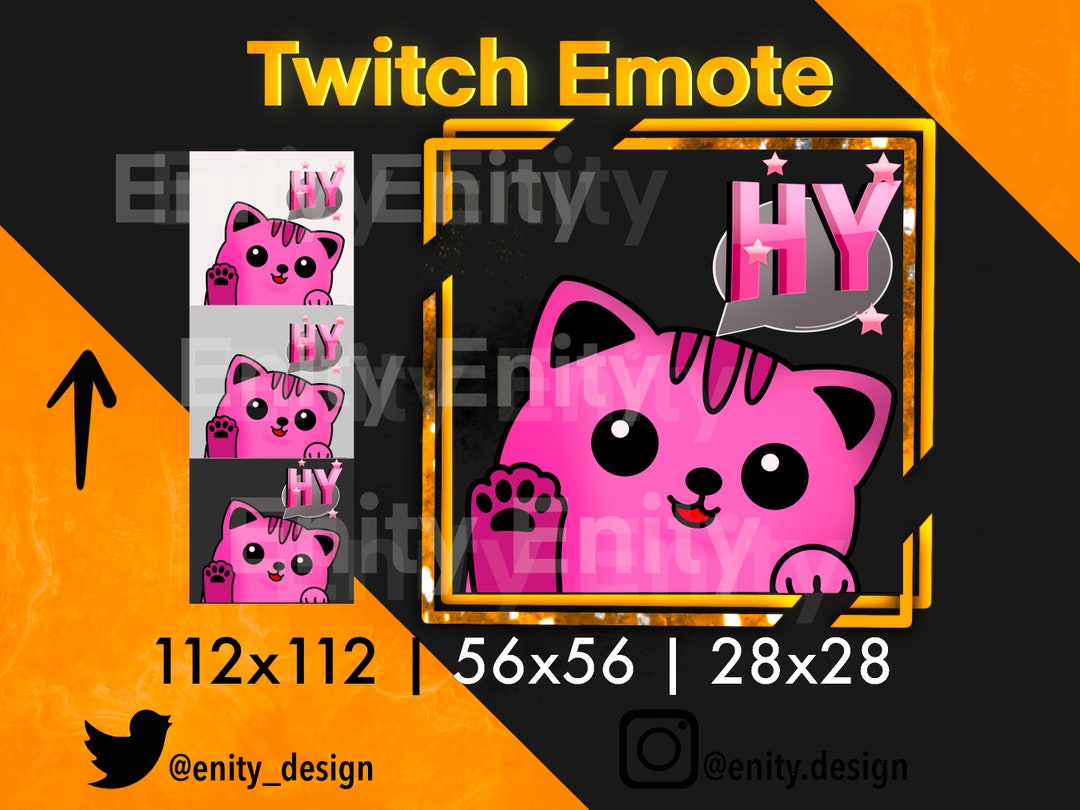 Hy Kitty - Twitch Emote | Cute Twitch Emotes | Twitch Emotes Text | Cat ...