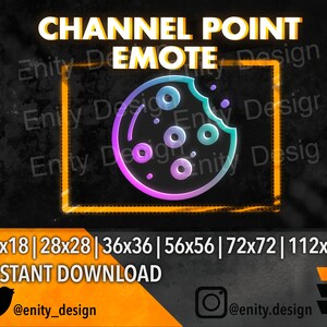 Twitch Channel Point - Cookie | Channel Point Icon | Miami Cookie Emote ...