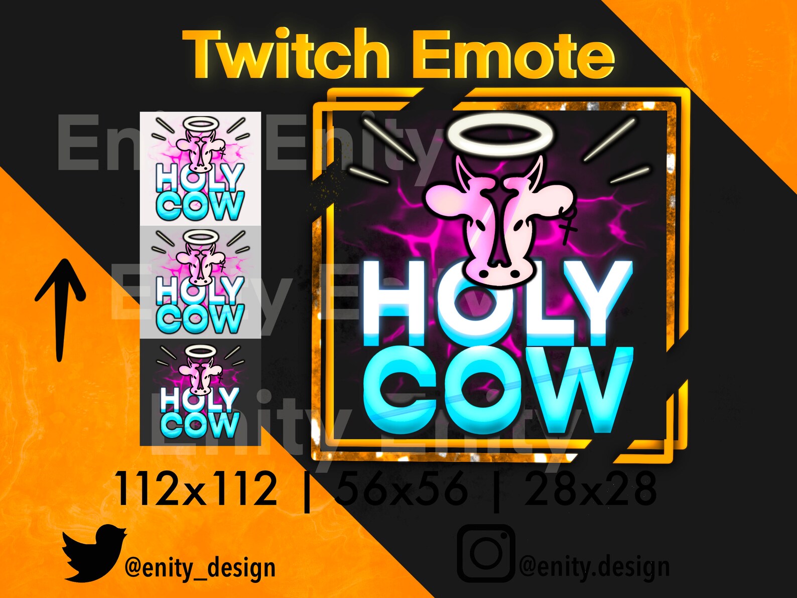 Twitch Emote Holy Cow | Streamer Emote | Static Emote | Twitch Emote ...