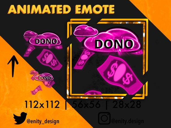 Animated Emote Pink Donation Rain Twitch Donation Emote | Etsy