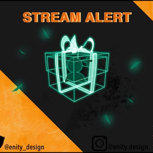 Neon Gifted Sub Stream Alert - Green Cyan Animated Twitch Alert ...