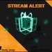 Gifted Sub Alert - Green Cyan | Neon Animated Stream Alert | Cute Neon ...