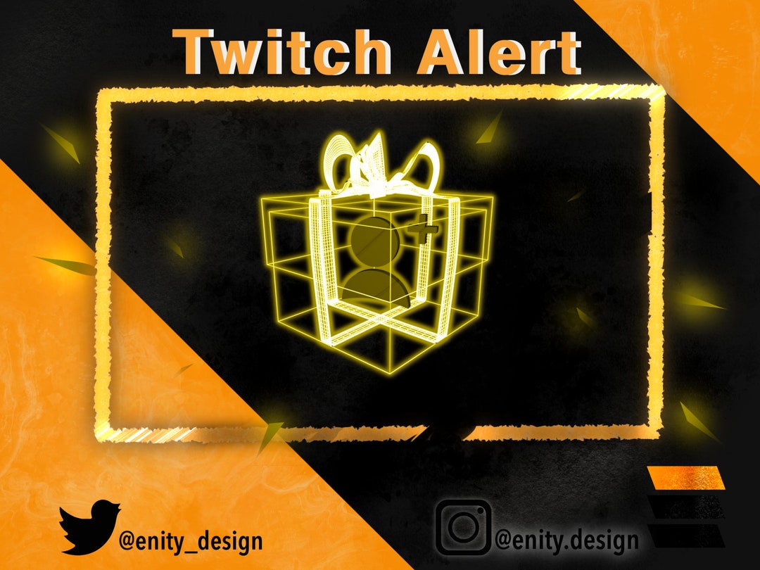 Twitch Alert Gold Gifted Sub | Gold Animated Twitch Alert | Stream ...