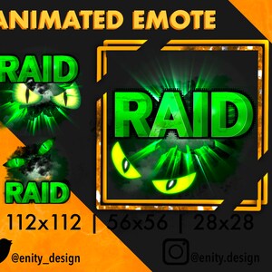 Animated Monster Raid Emote | Green Twitch Text (instant Download) - Etsy