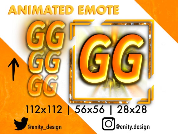 Animated GG Emote Gold Gold Emote Twitch GG Emote - Etsy