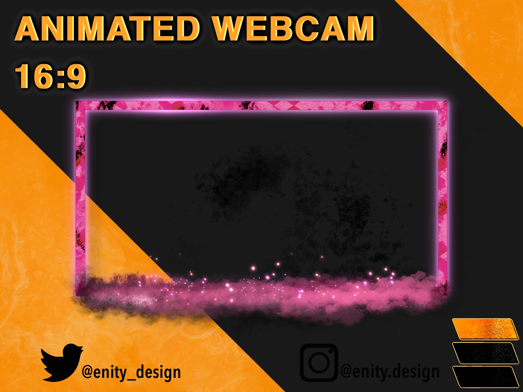 Animated Magic Gate Webcam Overlay Animated Pink Neon Overlay Cute ...