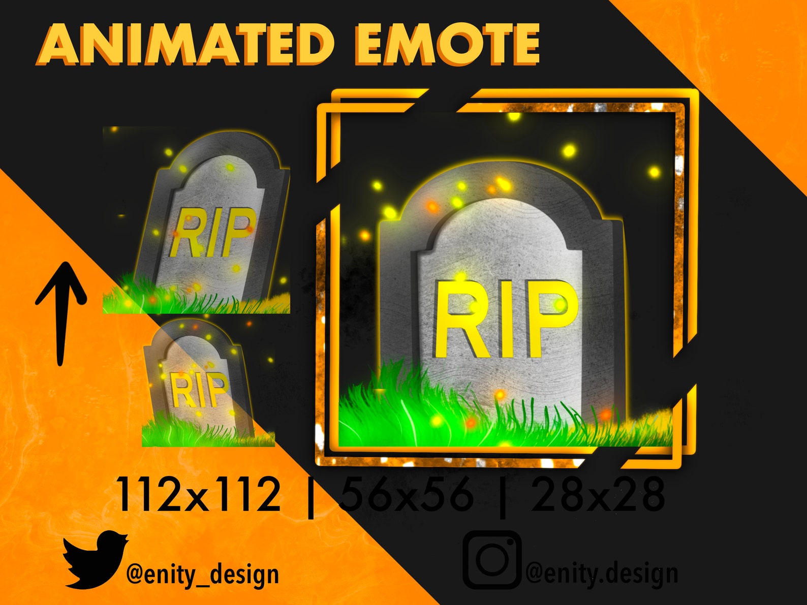Animated RIP Twitch Emote | Dancing Grave, Funny Glow (instant Download ...